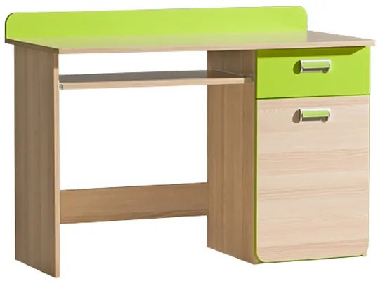LIMO L10 pracovní stůl jasan/zelená