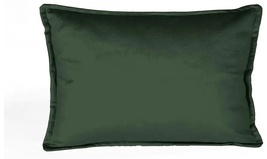 Tmavě zelený sametový polštář Velvet Atelier Dark, 50 x 35 cm