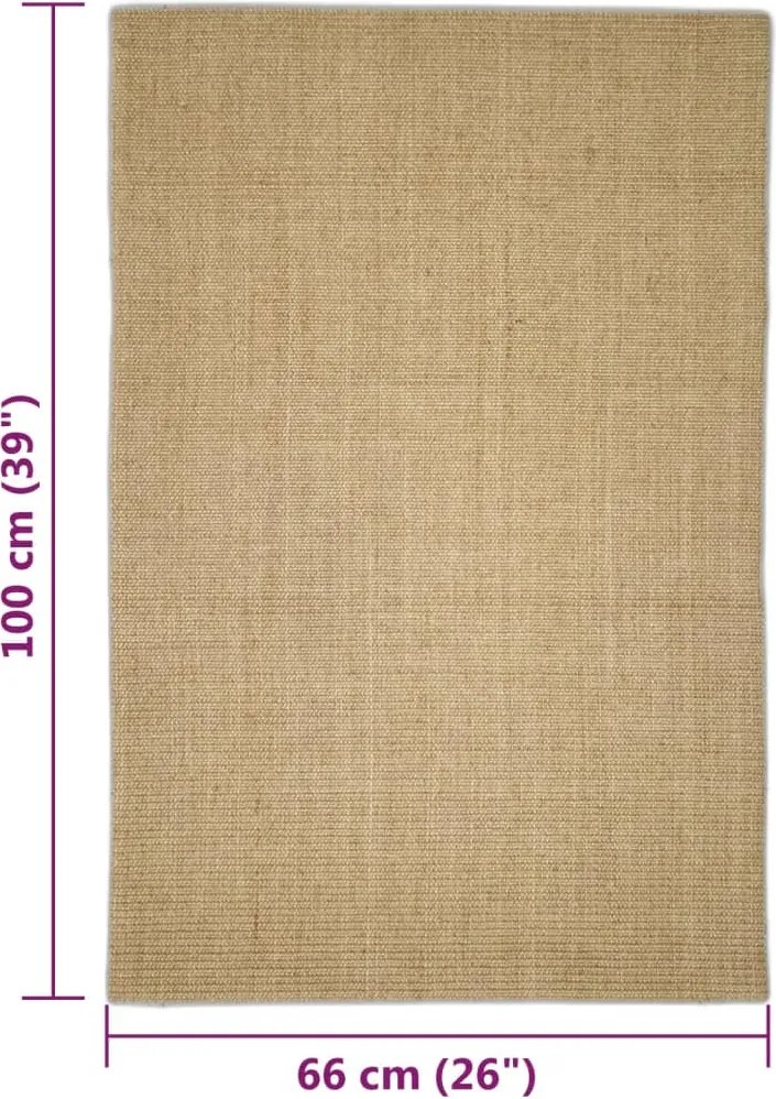 Sisalový koberec pro škrabací sloupek 66 x 100 cm 3203409