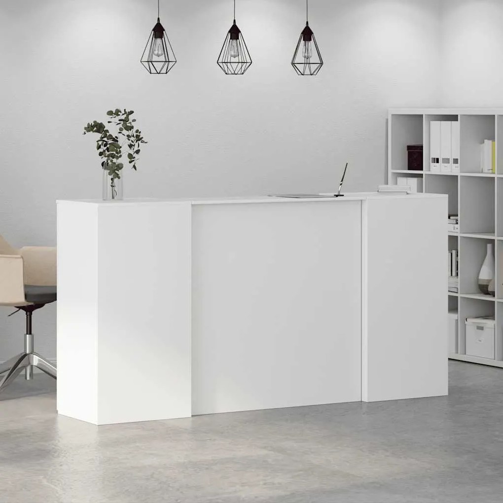 Recepční Stůl Bílý 200X50X103,5 Cm Kompozitní Dřevo