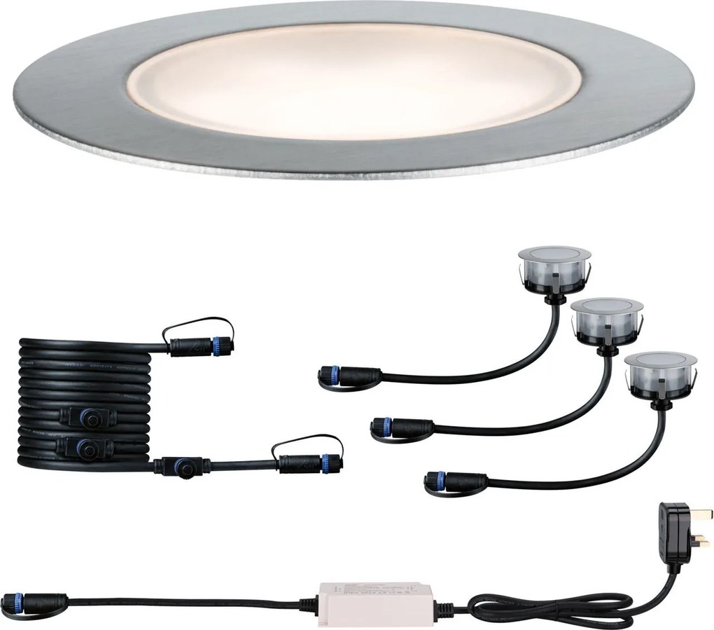 P 94906 Plug & Shine LED zemní svítidlo Floor IP67 3000K 3x1,3W 30VA antracit - PAULMANN