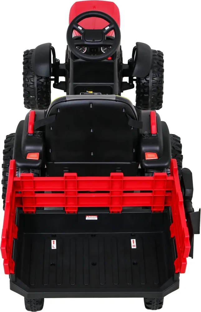 Ramiz Titánový traktor s přívěsem červený