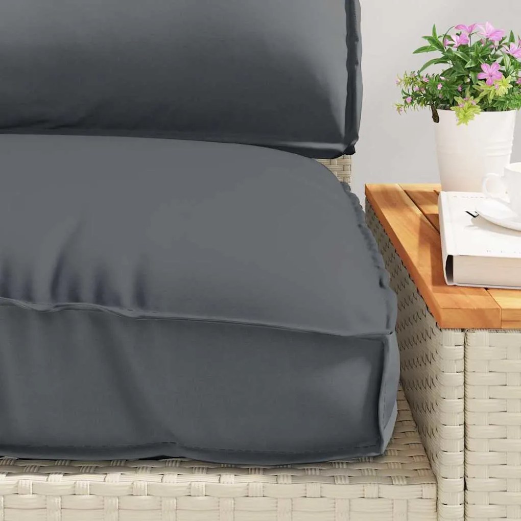 Sada polštářů Oxford látka Antracit 120 x 80 x 52 cm 3402129