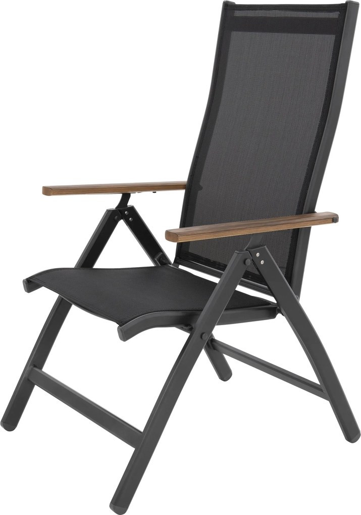 Doppler EXPERT antracit Wood Plus - zahradní hliníková sedací souprava 4+1