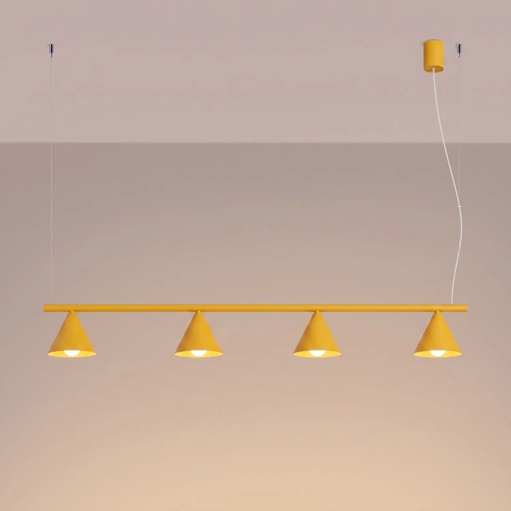 Sollux Lighting Lustr NOX 4L žlutý