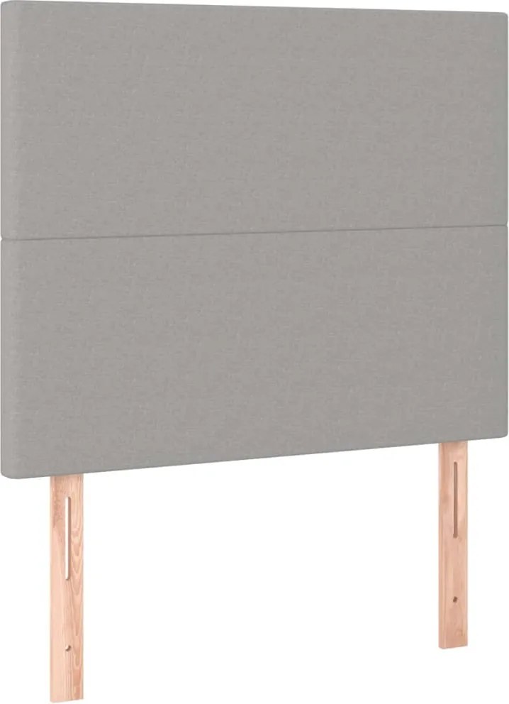 Box spring postel s matrací světle šedá 90x190 cm textil 3136397