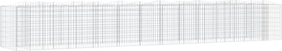 Klenutý gabion vyvýšený záhon 600x100x100 cm pozinkované železo 153556
