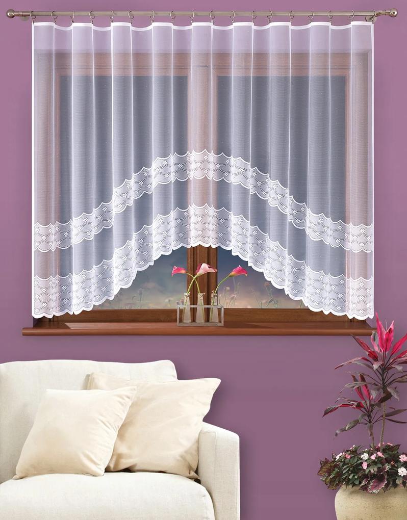 Dekorační oblouková krátká záclona EUFRAT bílá 300x150 cm MyBestHome