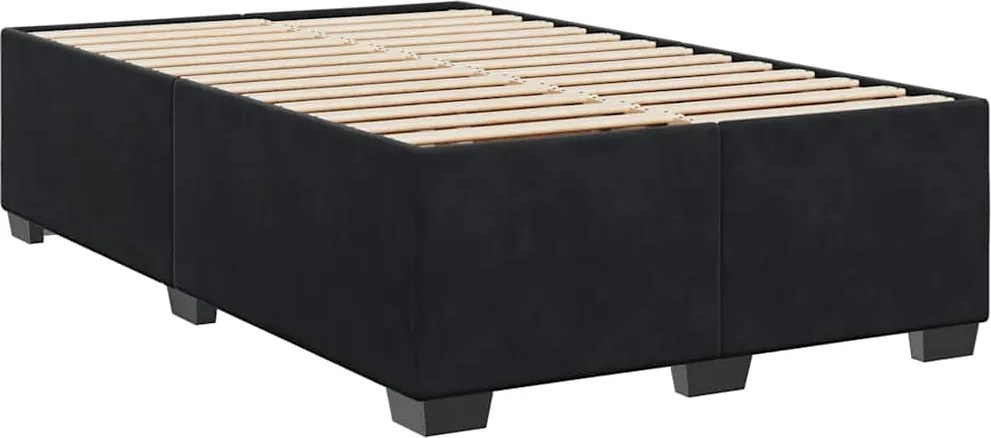 Box spring postel s matrací černá 120 x 190 cm samet 3286254