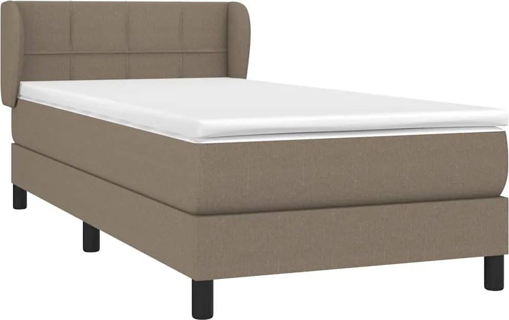 Box spring postel s matrací taupe 100 x 200 cm textil 3126225