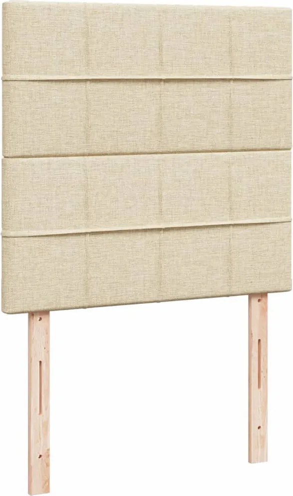Box spring postel s matrací krémová 90x190 cm textil 3292648