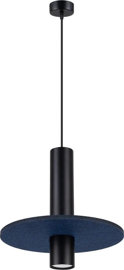 Tmavě modré/béžové kovové závěsné svítidlo ø 30 cm Olisa – Sollux