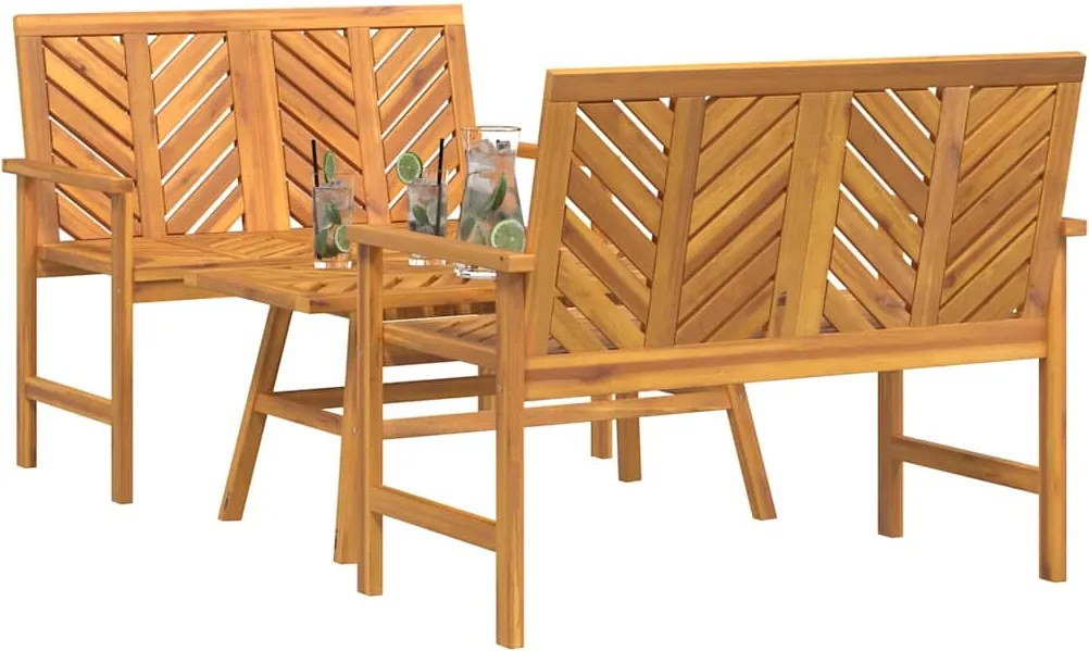 Zahradní lounge set 3 ks Hnědá Masivní akátové dřevo 3154128