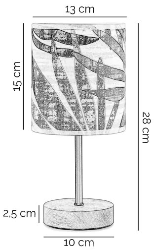 ONLI - Stolní lampa FLORA 1xE27/22W/230V 28 cm zelená/zlatá