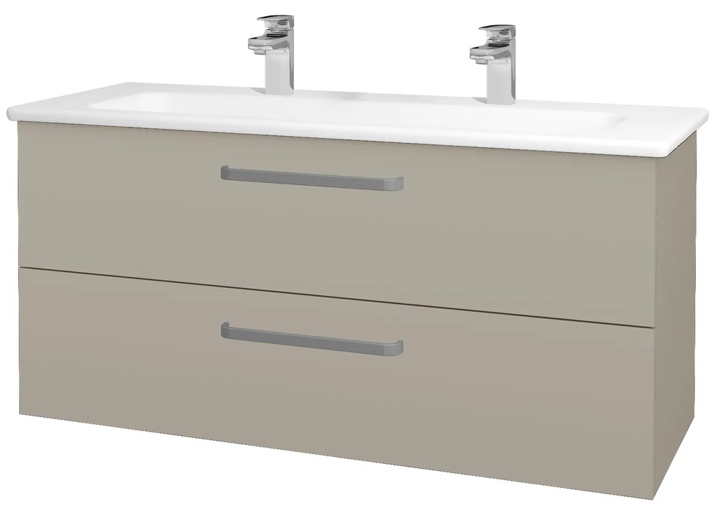 Dřevojas Koupelnová skříň GIO SZZ2 120 Varianta: N01 Bílá lesk / Úchytka T03 / N07 Stone