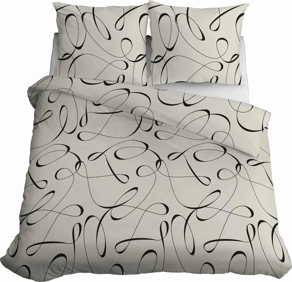 Detexpol Saténové povlečení 180x200 Esy floresy beige 4819 A Home Satén 58