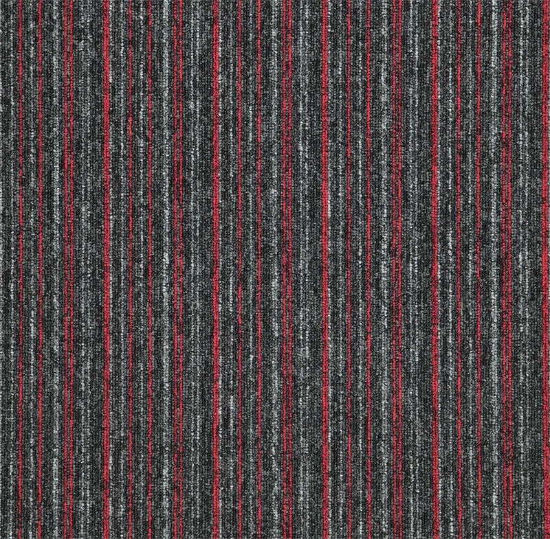 Balta koberce Kobercový čtverec Sonar Lines 4520 červenočerný 50 x 50 cm - 50x50 cm