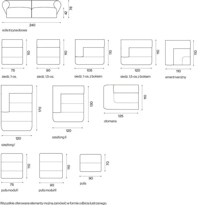 Modulární pohovka Verres Ramaro