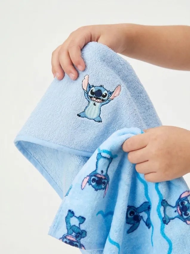 Sinsay - Bavlněné ručníky 2 ks Stitch - světle modrá