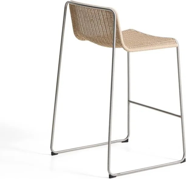 Béžová kovová zahradní barová židle Tavari – Kave Home