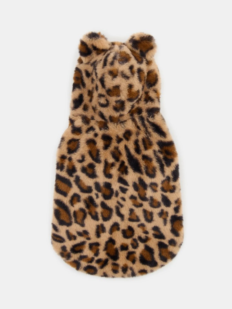 Sinsay - Obleček pro psa s kapucí v leopardím vzoru - hnědá