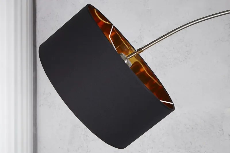 Stojací lampa Python černá / zlatá