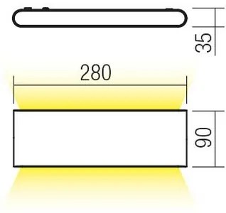 Redo 90452 - LED Venkovní nástěnné svítidlo KLIPPE LED/24W/230V IP54 antracit
