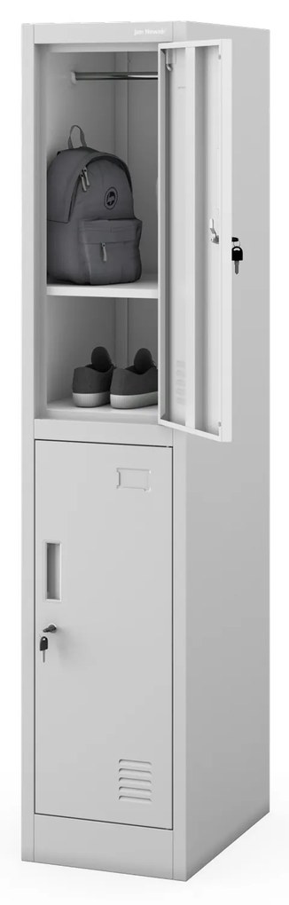 Sociální šatní skříňka BHP šedá: IGOREK 1 Plus