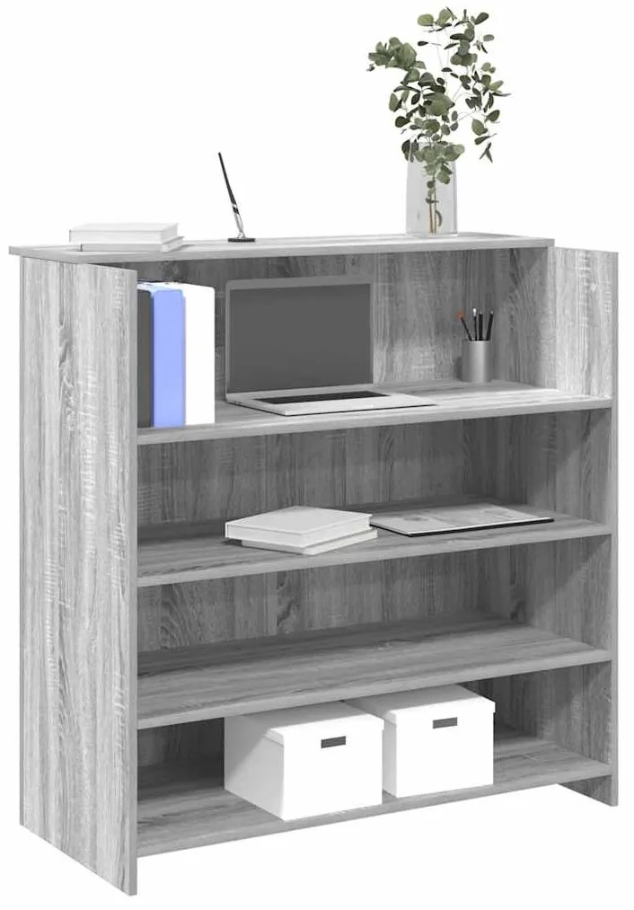 Recepční stůl šedý sonoma 100x50x103,5 cm kompozitní dřevo 3324165
