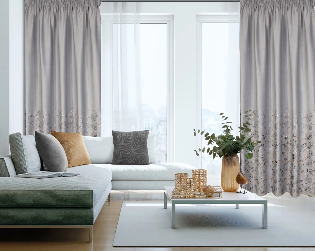 ZATEMŇOVCÍ ZÁVĚS NA PÁSCE MARIELA 140X270 CM VZOROVANÁ