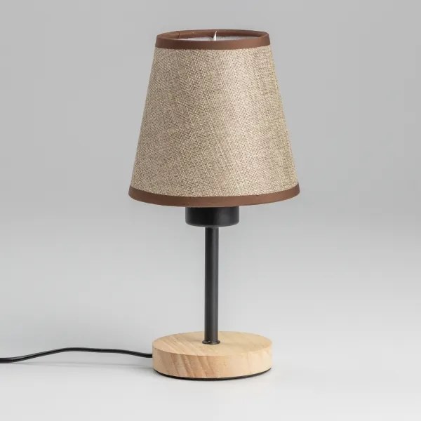 Brilagi - Stolní lampa NUBILA WOOD 1xE27/25W/230V dub/hnědá