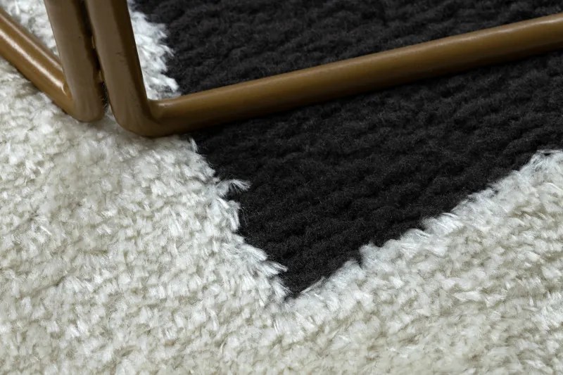 Dywany Łuszczów, Kusový koberec Mode 8598 geometric cream/black, 160x220, černobílá, kancelář
