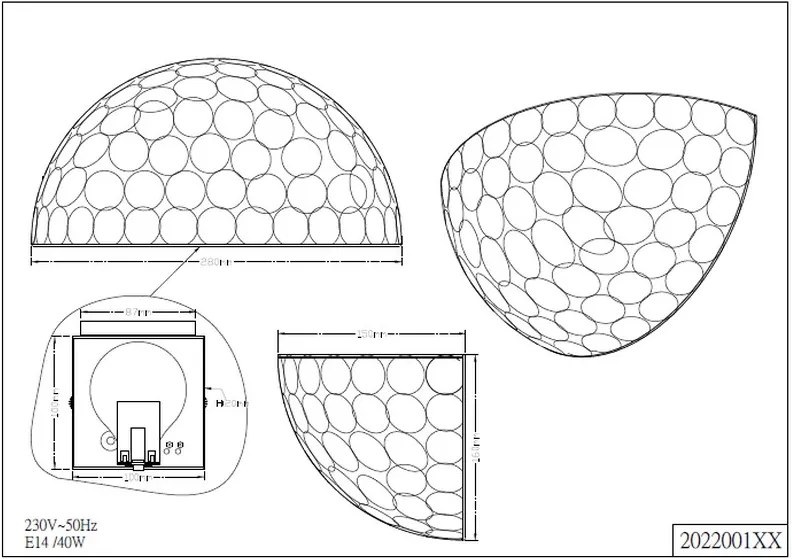 Nástěnná lampa Frieda 202200162, měděná