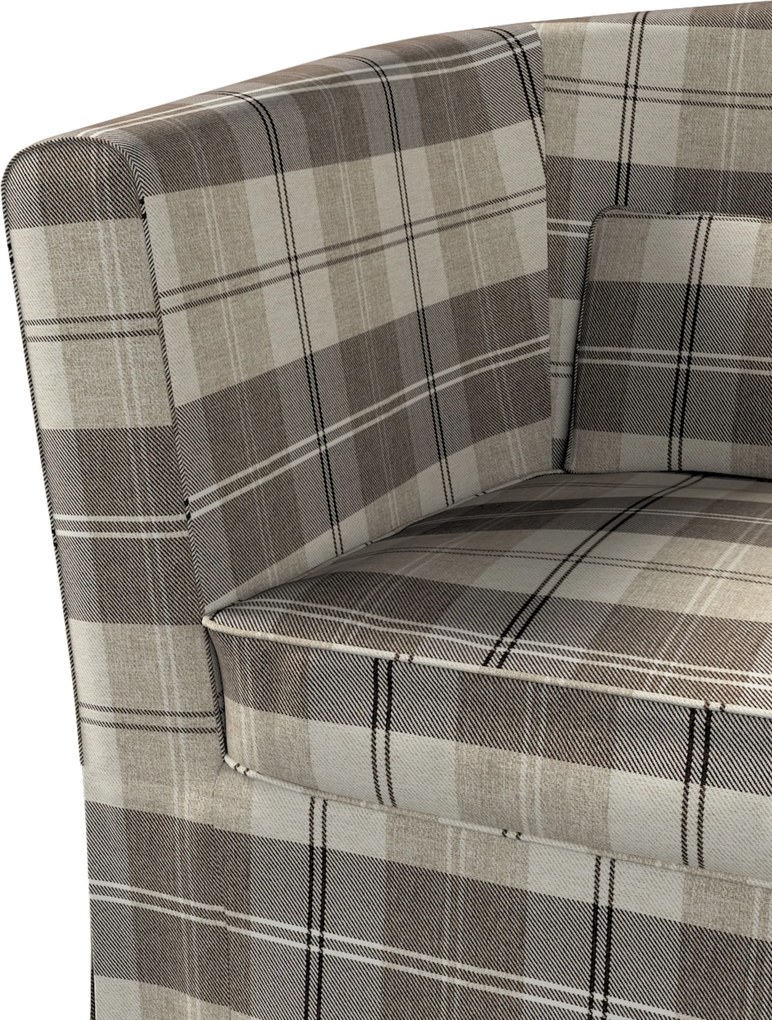 Potah na křeslo IKEA Ektorp Tullsta barva béžová látka pletený vzor, vzorované