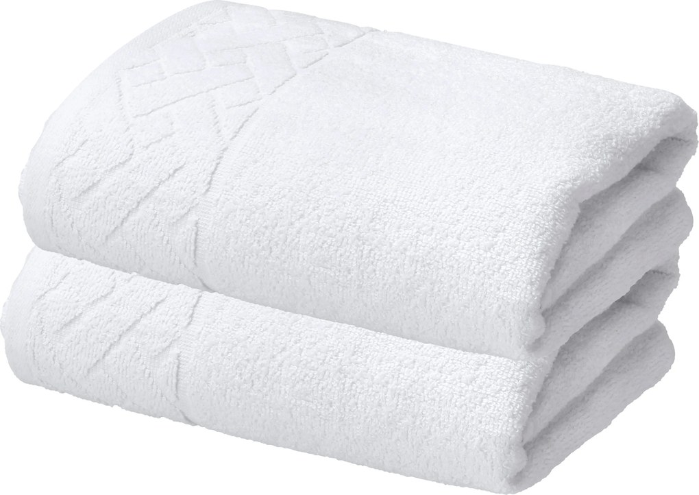 Livarno® Sada froté ručníků 50 x 100 cm, 450 g/m2, 2dílná, bílá