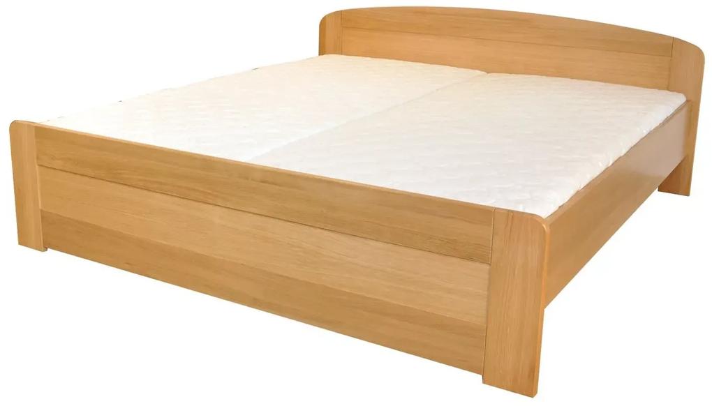 Texpol Dřevěná postel Petra - rovné čelo 200x100 Ořech