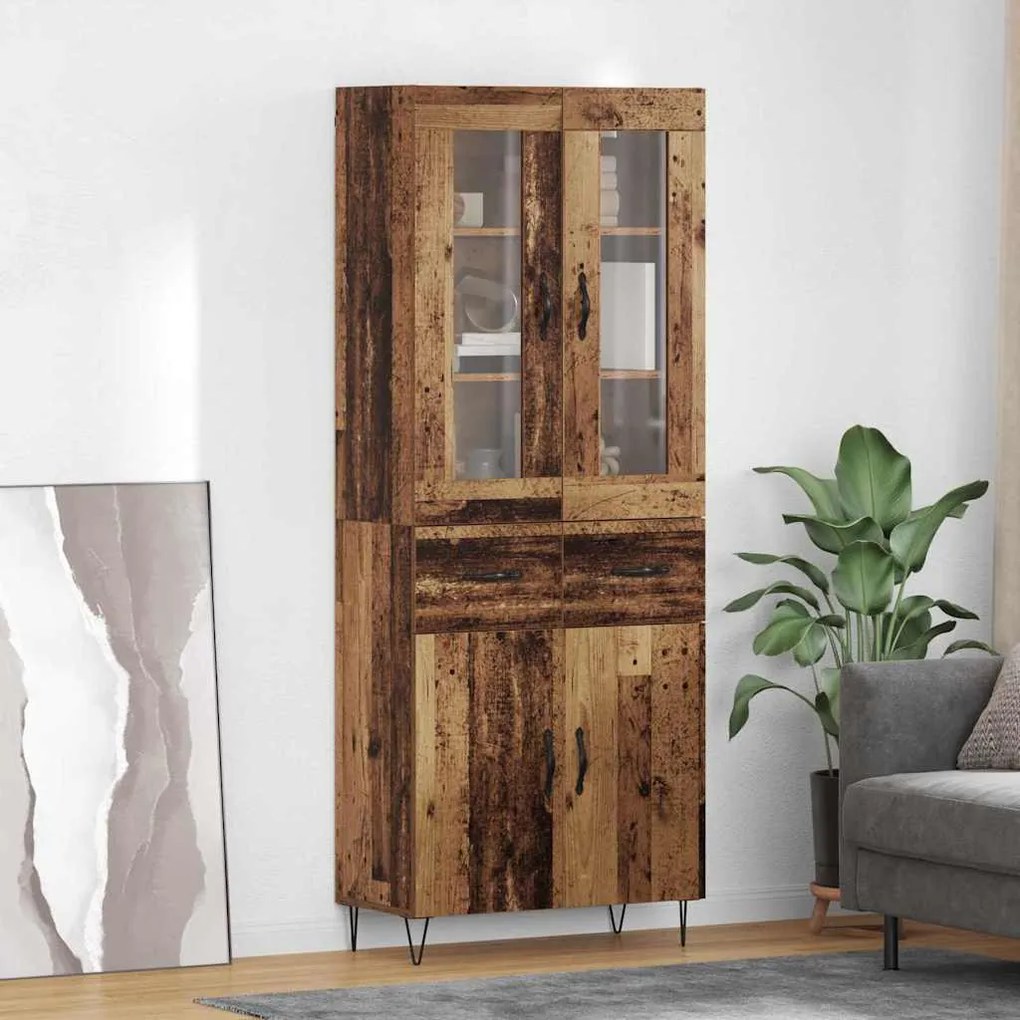 Vysoký bufet Staré dřevo 69,5 x 34 x 90 cm Kompozitní dřevo 3402693