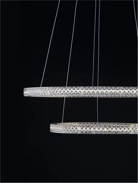 LED lustr Ginevra 60.5 černé