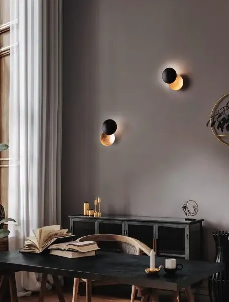 Designové nástěnné svítidlo Solei černá