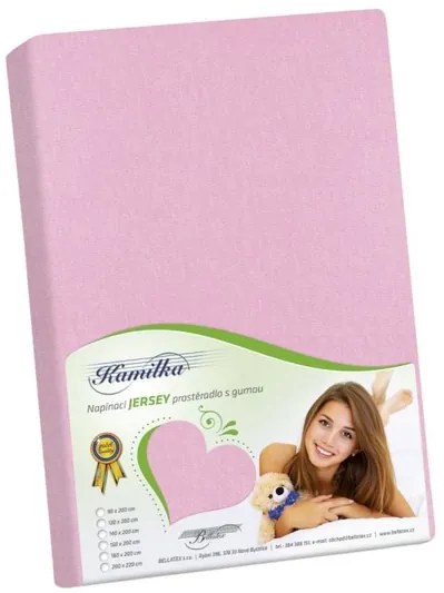 Bellatex Prostěradlo jersey růžová rozměr 140x200 cm