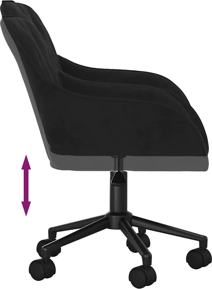 Otočné jídelní židle 2 ks černé samet 3103427