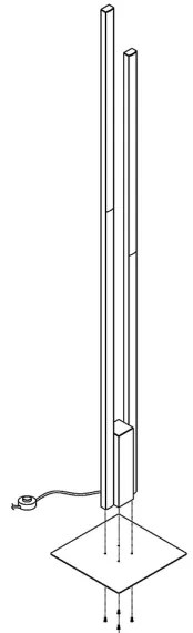 Eglo 97908 - LED RGB Stmívatelná stojací lampa FRAIOLI-C 2xLED/17W/230V