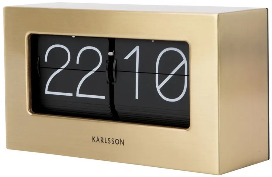 Designové stolní překlápěcí hodiny 5620GD Karlsson 21cm