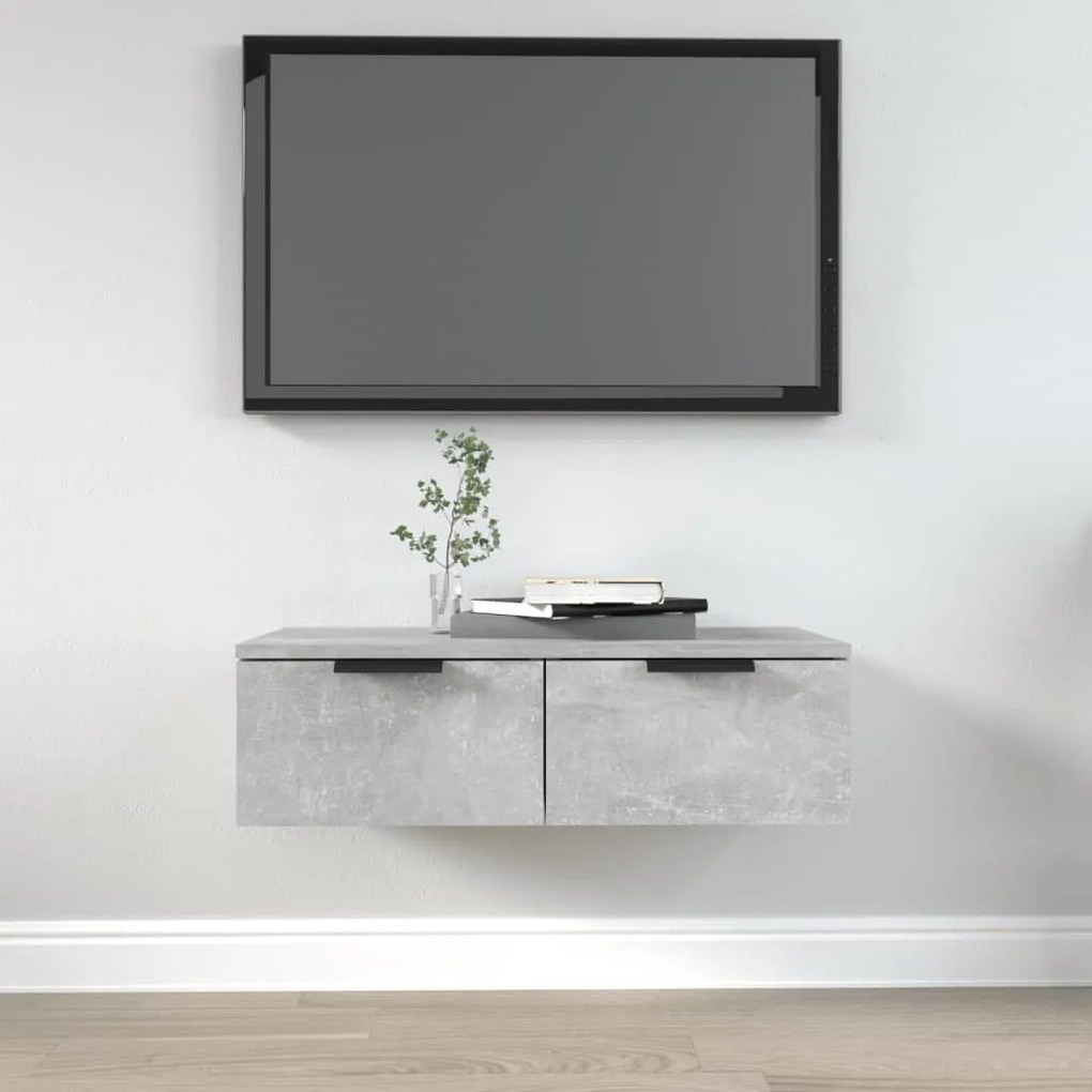 Nástěnná Skříňka Betonově Šedá 68 X 30 X 20 Cm Kompozitní Dřevo