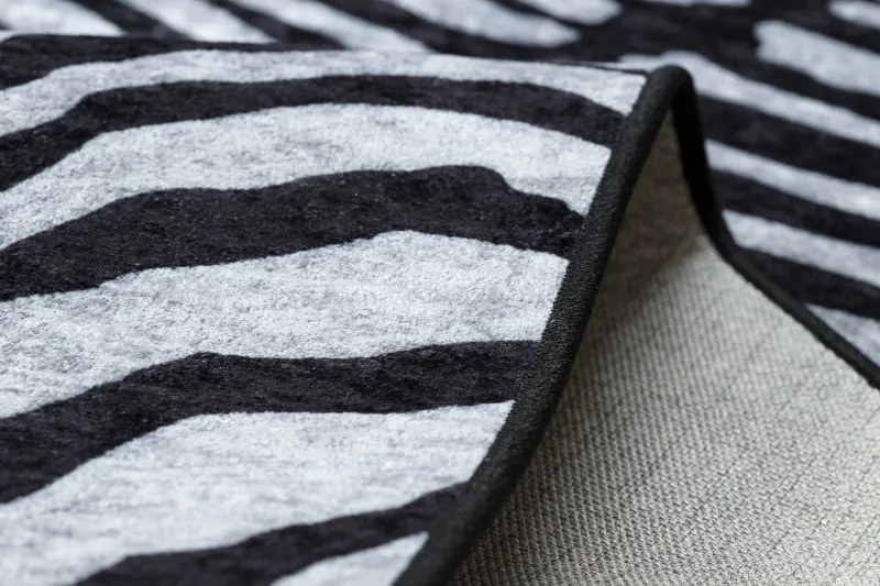 Dywany Łuszczów, Kusový koberec Miro 51331.803 Zebra black / white, 160x220, černobílá, chodba / předsíň