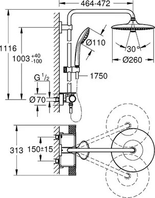 Grohe Vitalio Joy - Sprchový set