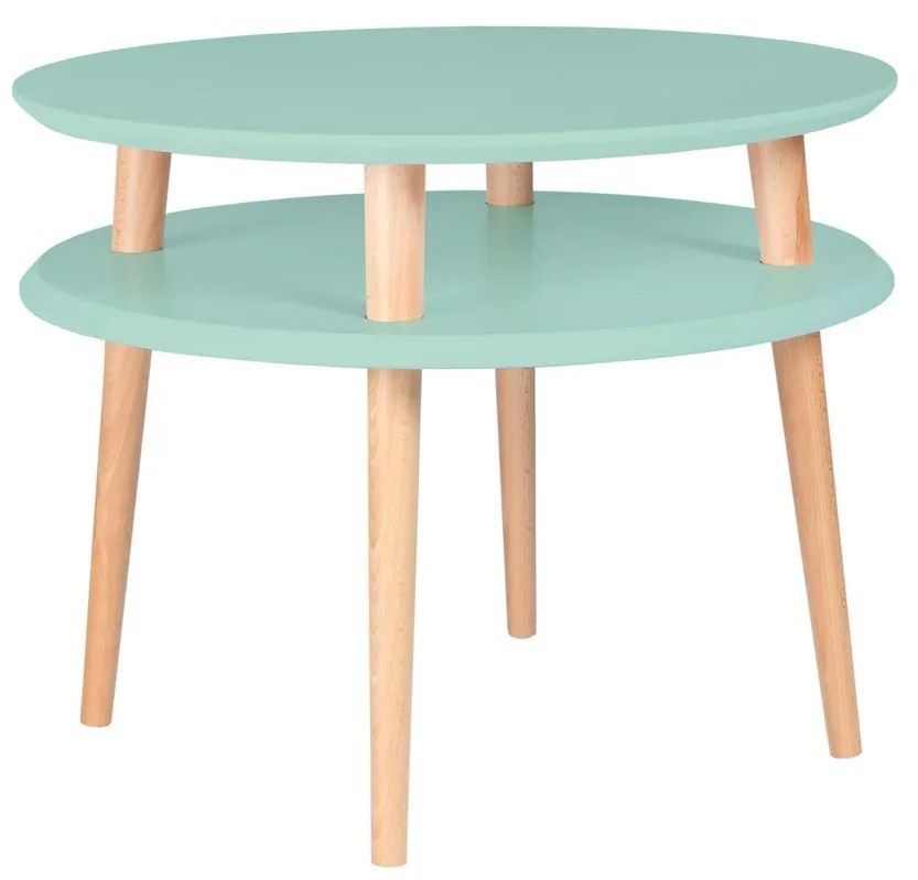 Ragaba Konferenční stolek Iram Small, 57x57x45 cm, mátová/přírodní