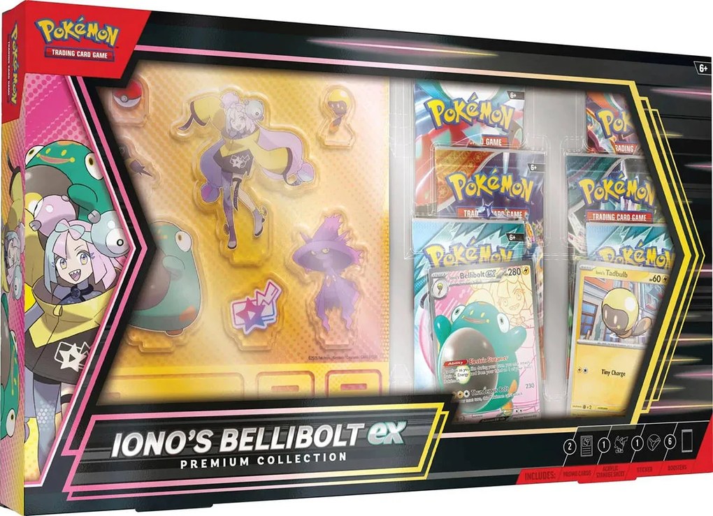 _Ostatní 1_ Hra Pokémon TCG Iono’s Bellibolt ex Premium Collection 6x booster s doplňky pci10431