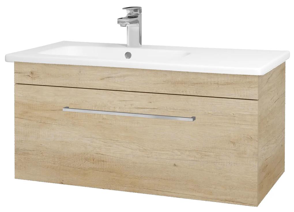 Dřevojas Koupelnová skříň ASTON SZZ 90 Varianta: N01 Bílá lesk / Úchytka T05 / D17 Colorado