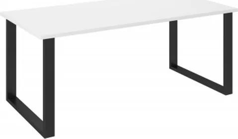 Falco Jídelní stůl Indigo 90x185 bílý/černý kov